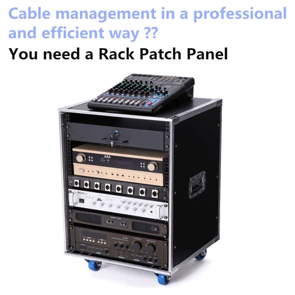 HD-SDI 3G-SDI BNC Video Cabinet Jumper Connnector 1U Rack Patch Panel 4 ...