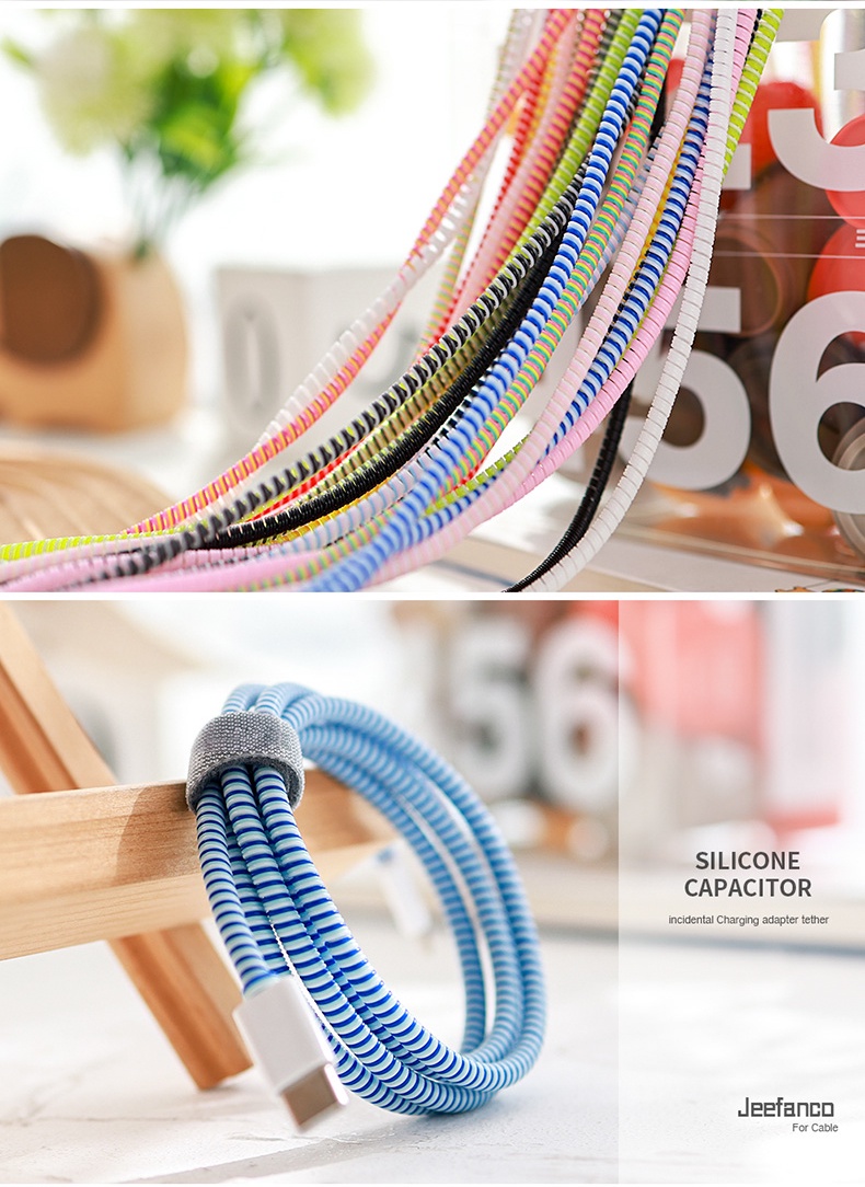 BlueWow 1.4m Cable Protector Winder For Usb Charging Data Wire Protection Cover Protect Cord ...