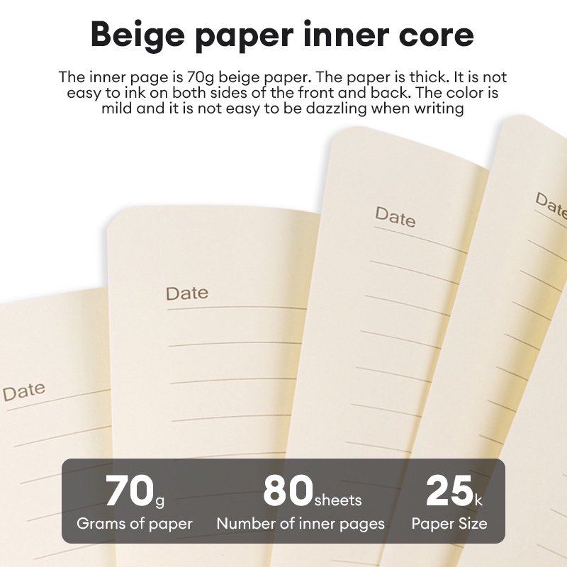 Deli 25K Leather Cover Notebook 80sheets Thick Business Meeting ...