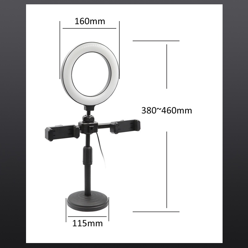 Ring Light Stand Live Phone Holder Kit Ring LED Beauty Fill Light with ...