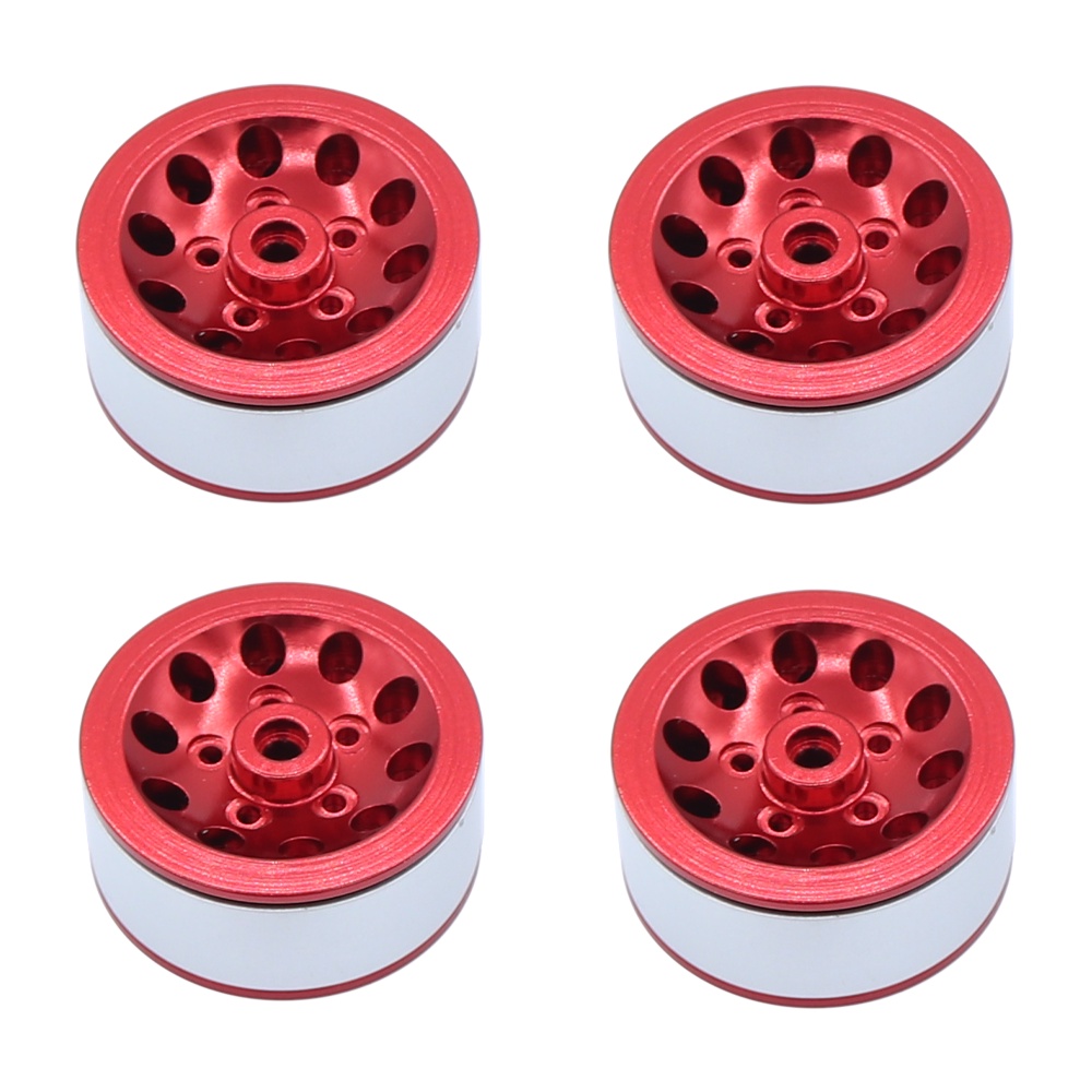 MN82 Metal Beadlock Wheel Hub Rims with Tires for 1/16 WPL C14 C24 B14 ...