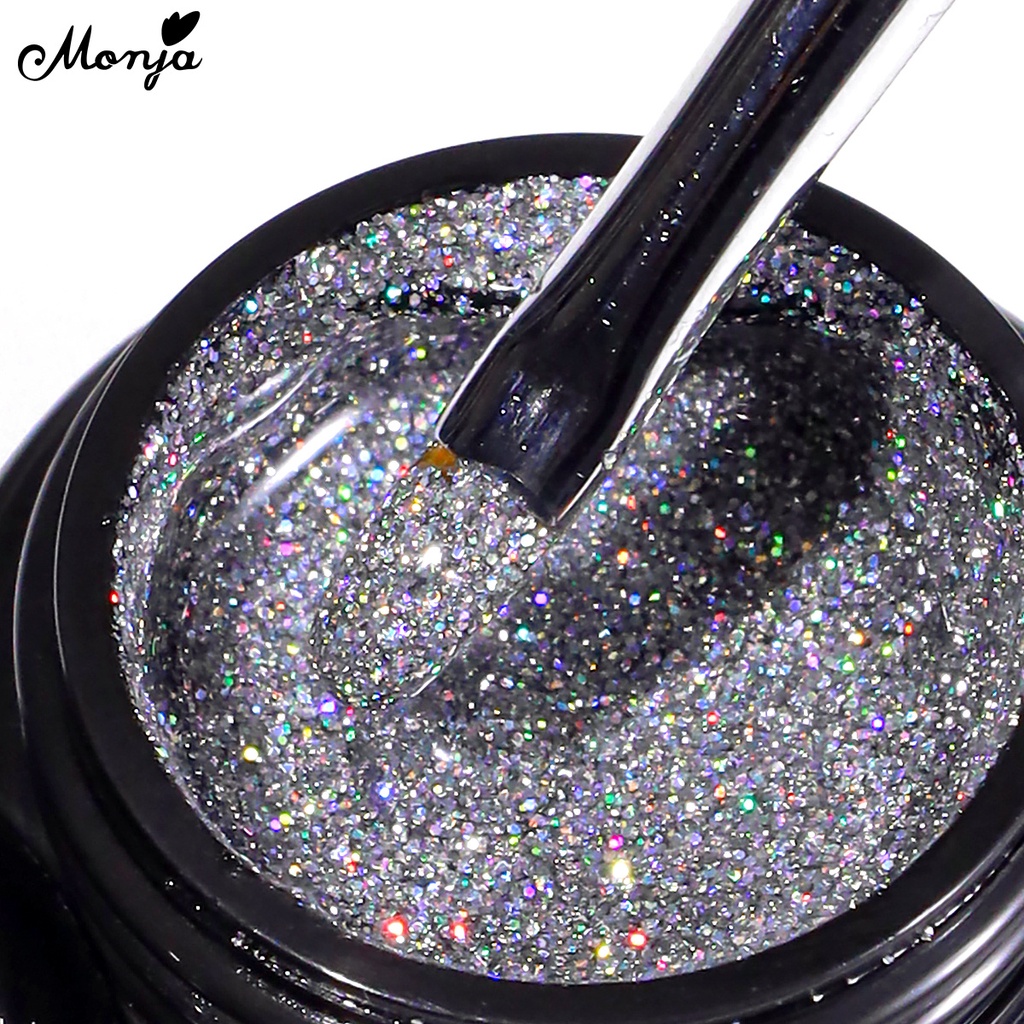 Monja 5g Universal Laser Kaleidoscope Glitter Gel Nail Polish Shiny ...