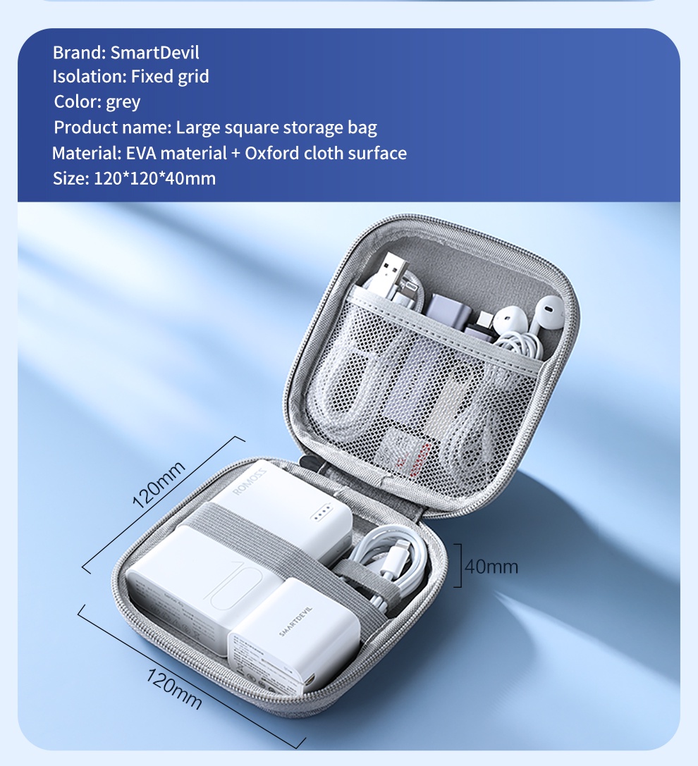 SmartDevil Headphone Organizer Case Data Cable Charger Protector ...