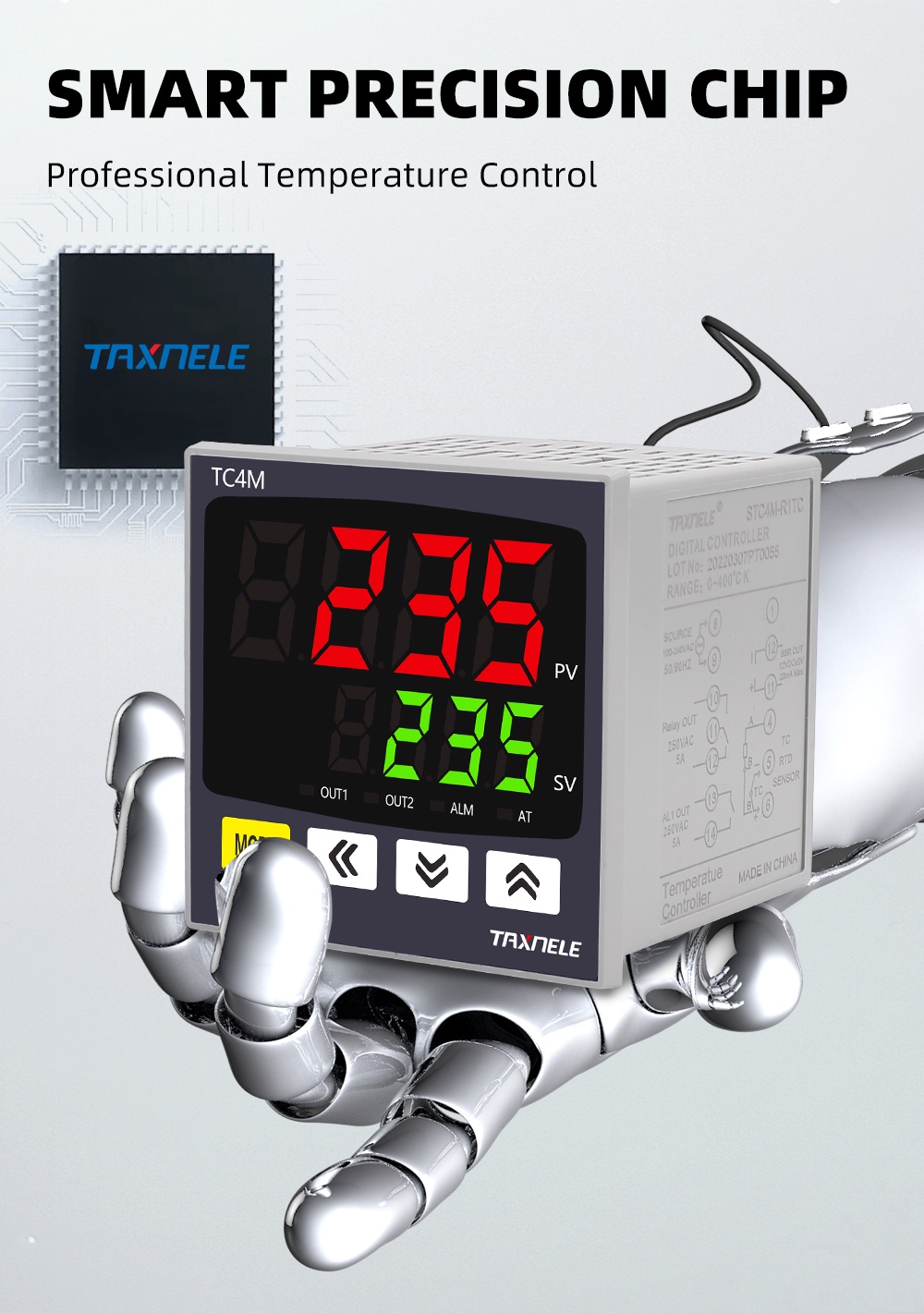 Digital PID Thermostat Dual Output Universal Input TC4S TC4H TC4L TC4M Temperature Controller ...