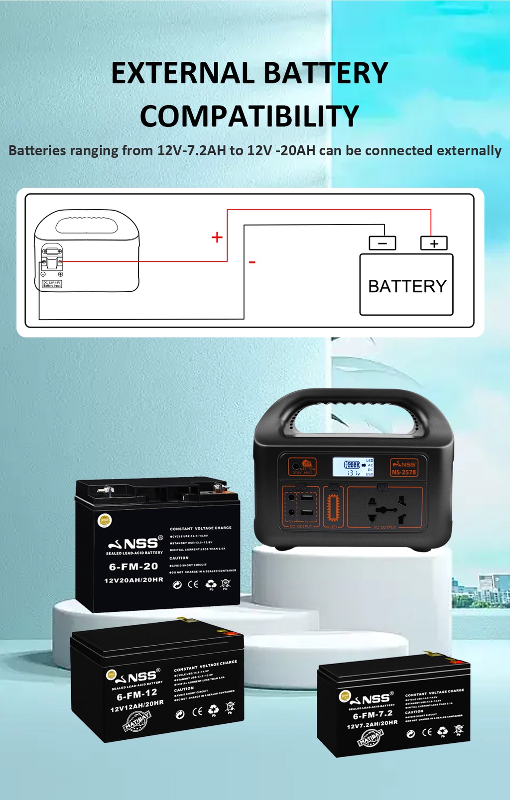 NSS Portable Power Station 150W 12000mAh Portable Generator Solar ...