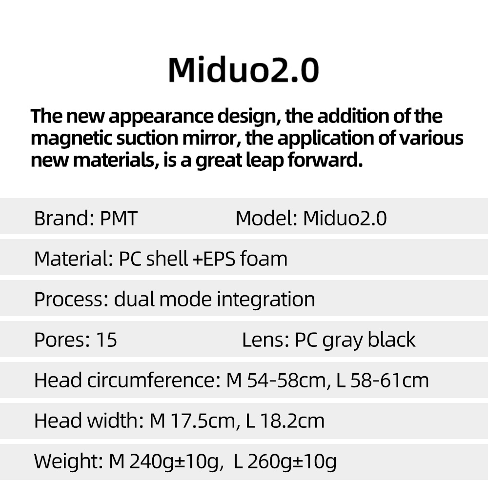 PMT MIDUO-2.0 Bicycle Helmet Men EPS Integrally-molded Breathable ...
