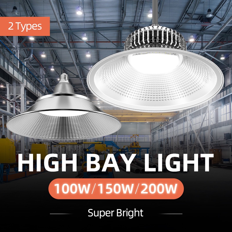 200W Led High Bay Light Super Bright Ceiling Light 150W Industrial Lamp 100W For Factory ...