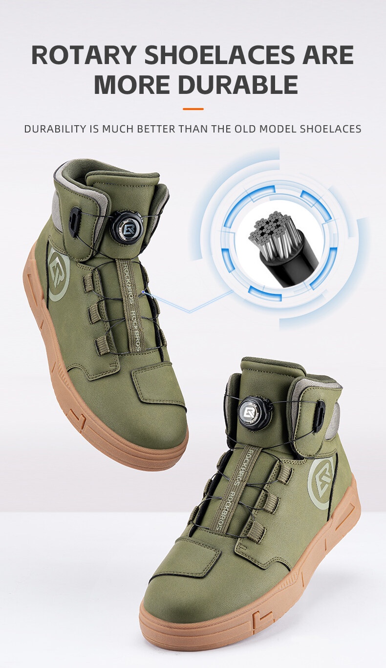 ROCKBROS Motorcycle Shoes Anti-Slip Comfortable Sports Boots Shockproof ...