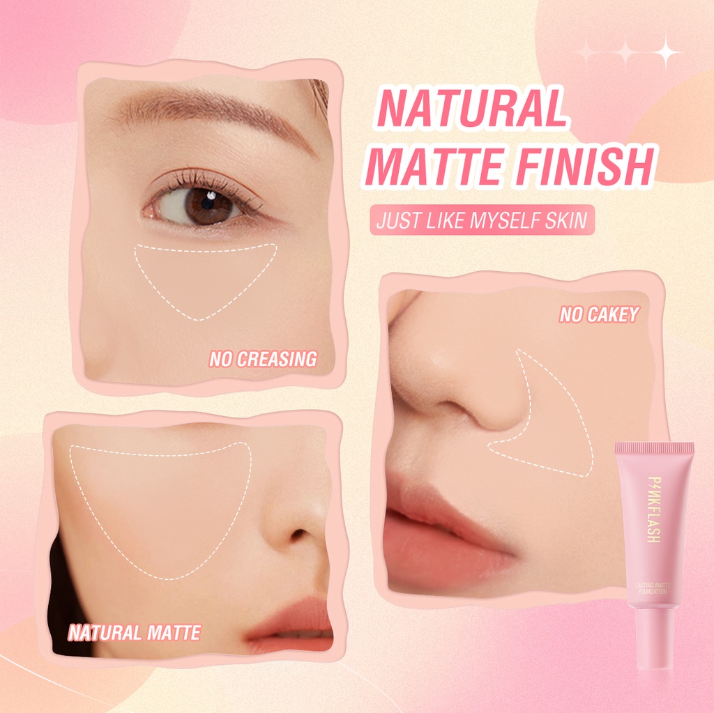 PINKFLASH 3PCS Face Makeup Set Matte Full Coverage Foundation ...