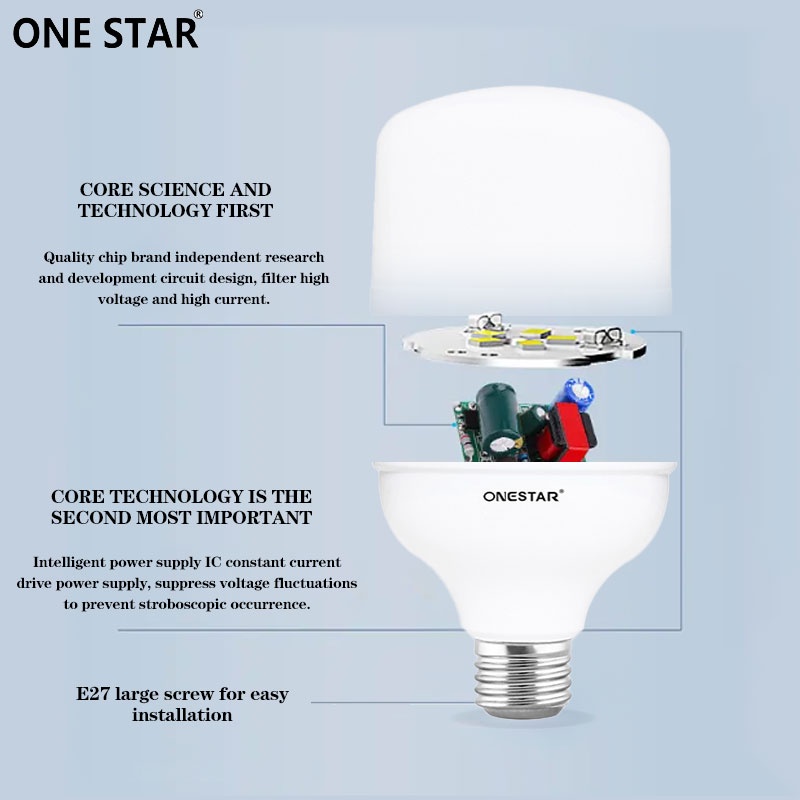 ONE STAR LED Bulb 5W-38W Living Room Light E27 Bulb Lamp for Room ...