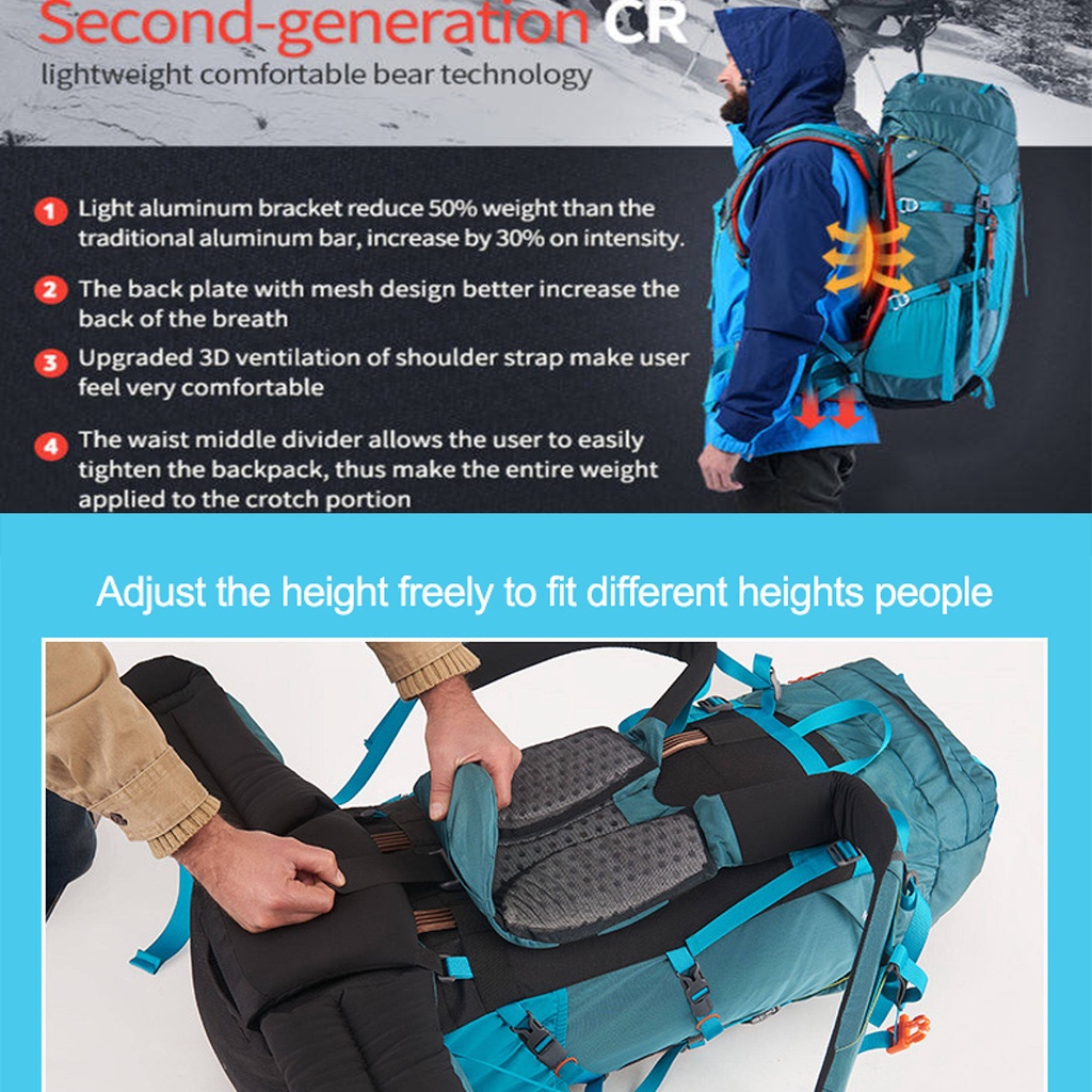 Naturehike Hiking Bag Climbing Outdoor Large Capacity Camping Backpack ...