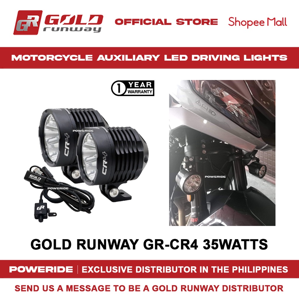 GOLD RUNWAY OFFICIAL STORE 2025 GR-CR4 35watts Motorcycle Auxiliary LED ...