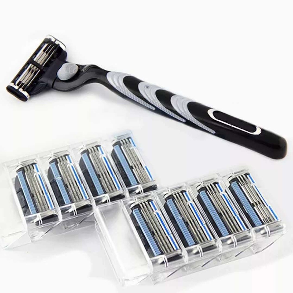 8pcs Mache 3 Shaving Razor Blades for Man Blades+1 Razor Handle ...