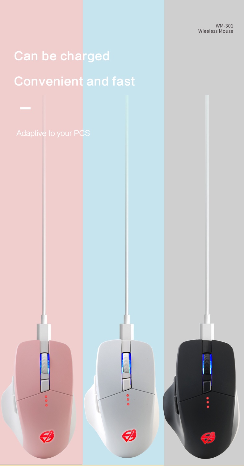 V2S WM-301 Rechargeable Wireless Mouse Silent Click For Laptop PC ...