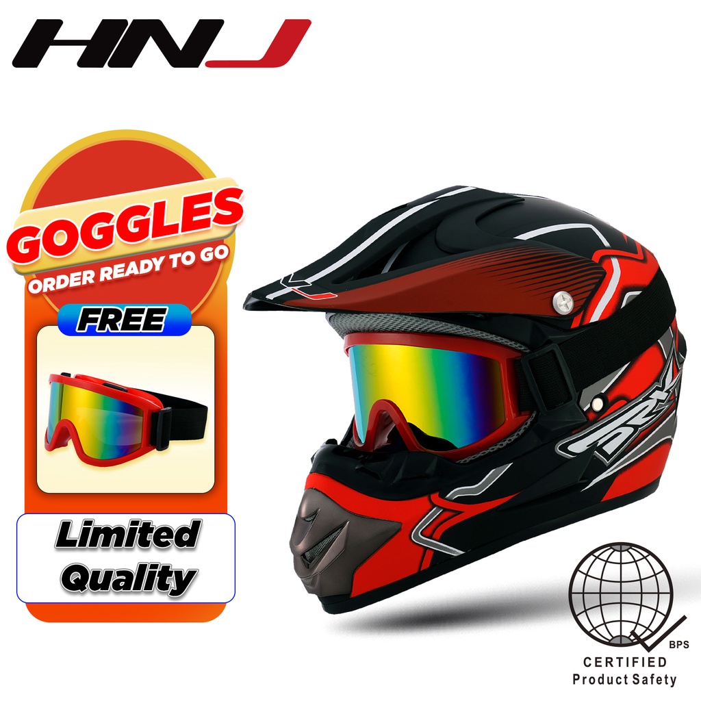 HNJ Motorcycles Helmet Accessories goggles Motocross Off-road Bike ...