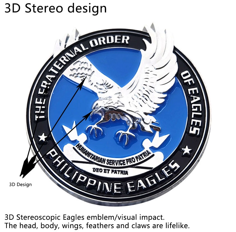 Mobile Phone Eagles Metal 3D Emblem 1.38inch Genuine Guarantee TFOE ...