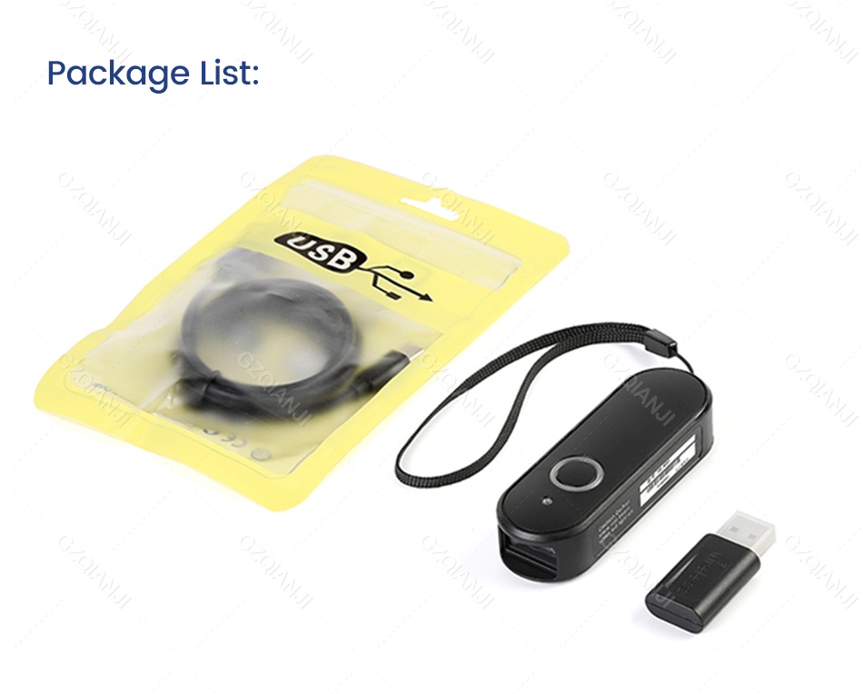 Mini Portable Barcode Scanner Handheld Bluetooth Wireless 1D 2D QR ...