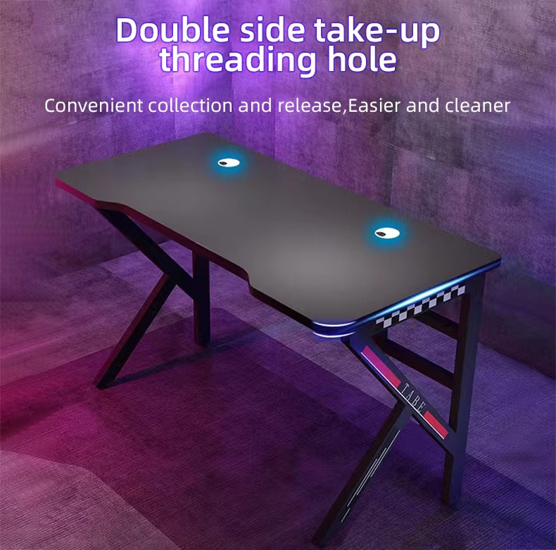 Computer Table 100/120/140CM Gaming Table Computer Desk Desktop Home ...