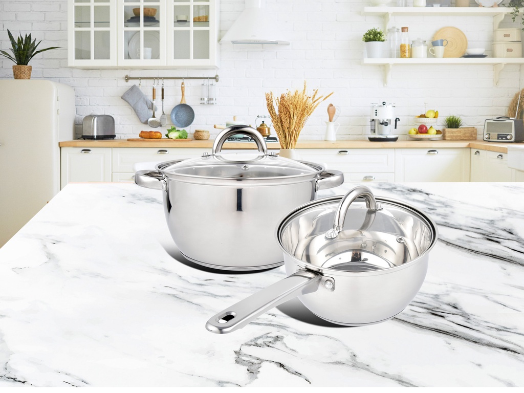 Dynamex 24cm Primera Induction Casserole Stainless Steel Cookware with ...