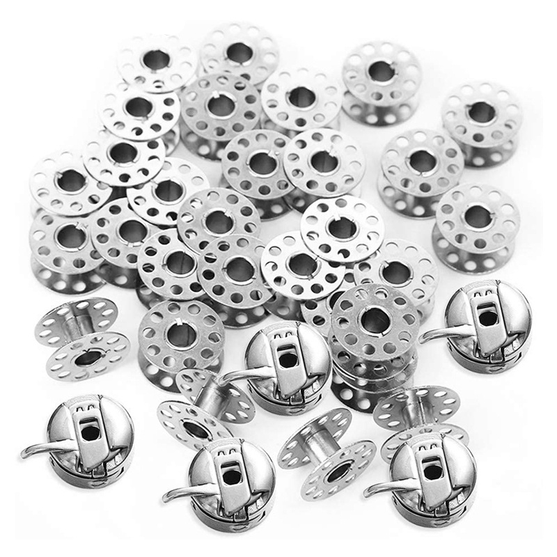 6/12/18pcs Sewing Machine Bobbins Case and Metal Bobbins Spool Suitable ...