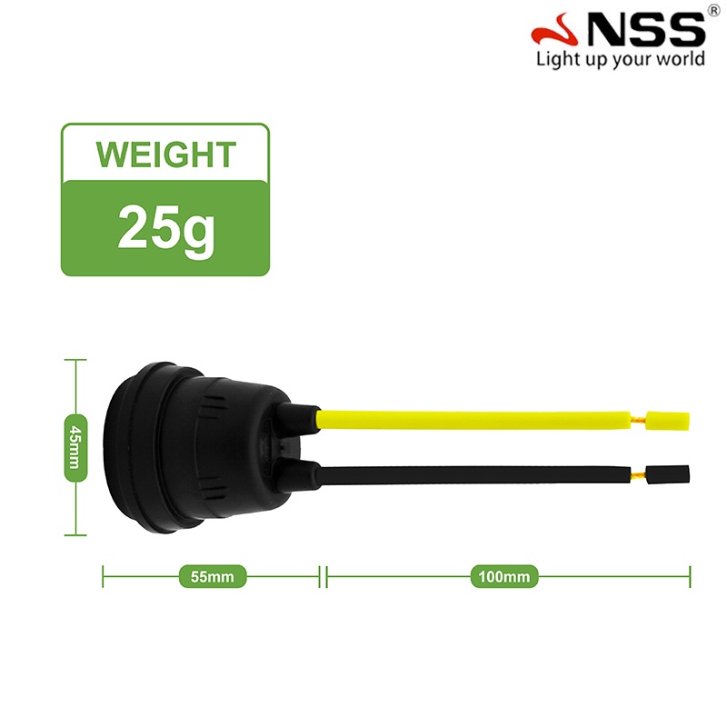 NSS E27 Lamp Bulb Holder LED Light Bulb Extension Socket Waterproof ...