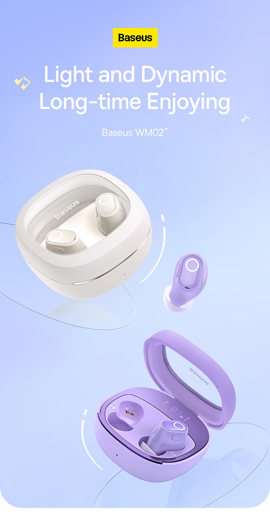 Baseus WM02 Pro Wireless Earphones TWS Bluetooth 5.3 Headphones ...