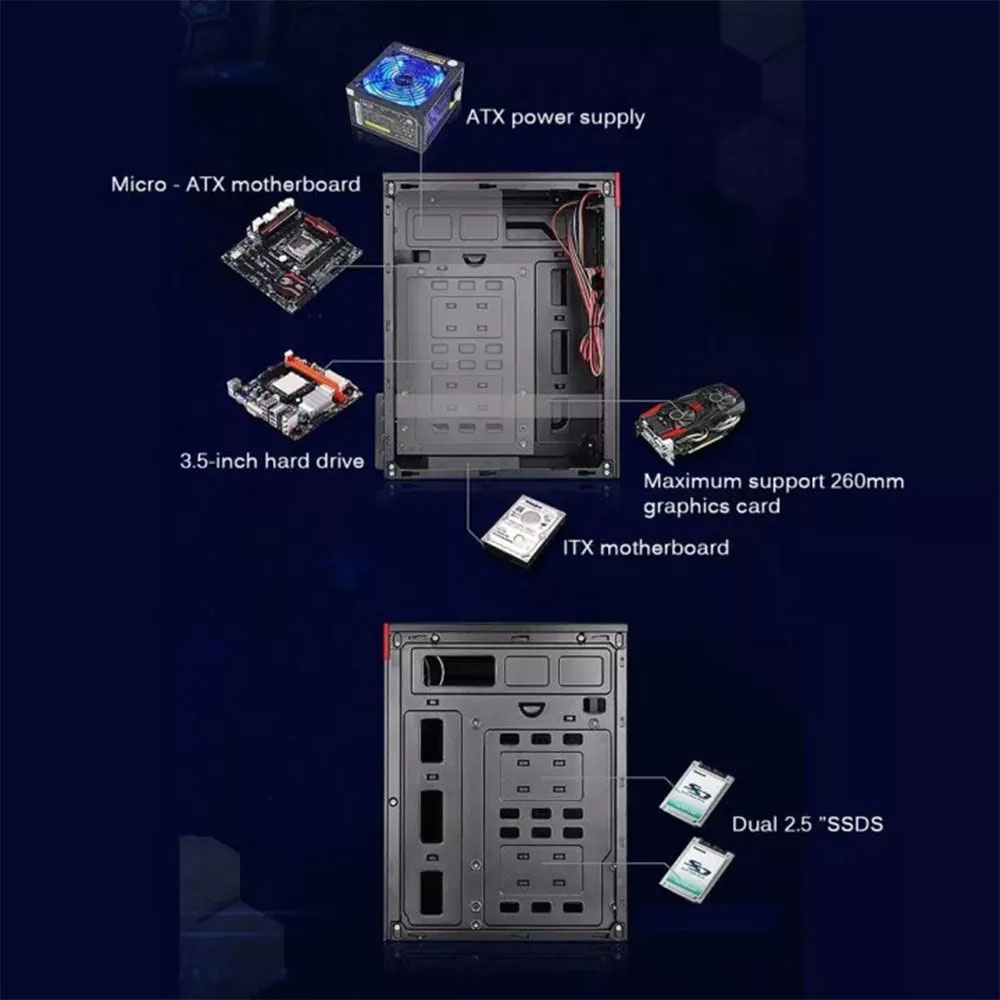EasyPC | Keytech Honeycomb Micro ATX Optimal Airflow Compact Design PC ...