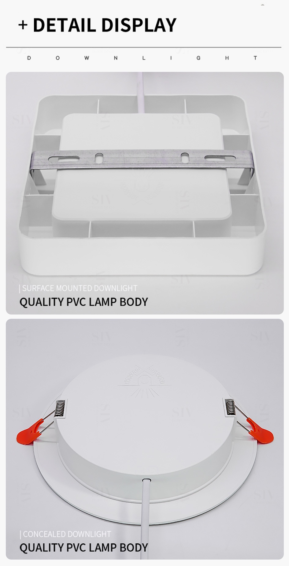 Siv 6W 9W 12W 18W 24W Led Pin Light Panel Downlight Recessed Down ...