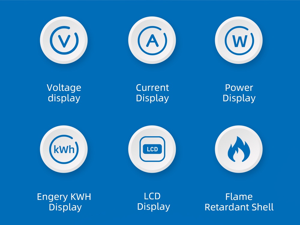 4IN1 AC Monitor 110V 220V 100A Voltage Current Watt KWH Power Energy ...