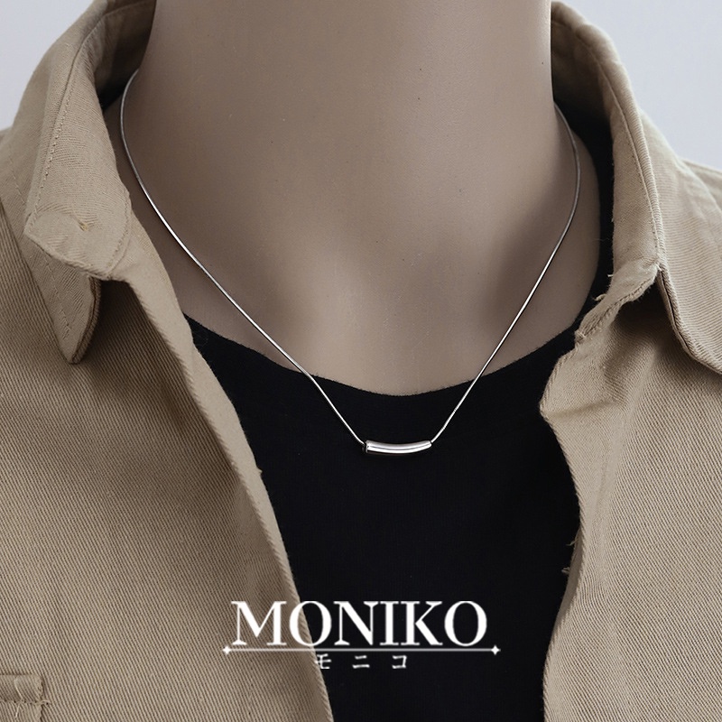 MONIKO Original Design Less is More Silver Simple Necklace Couture ...