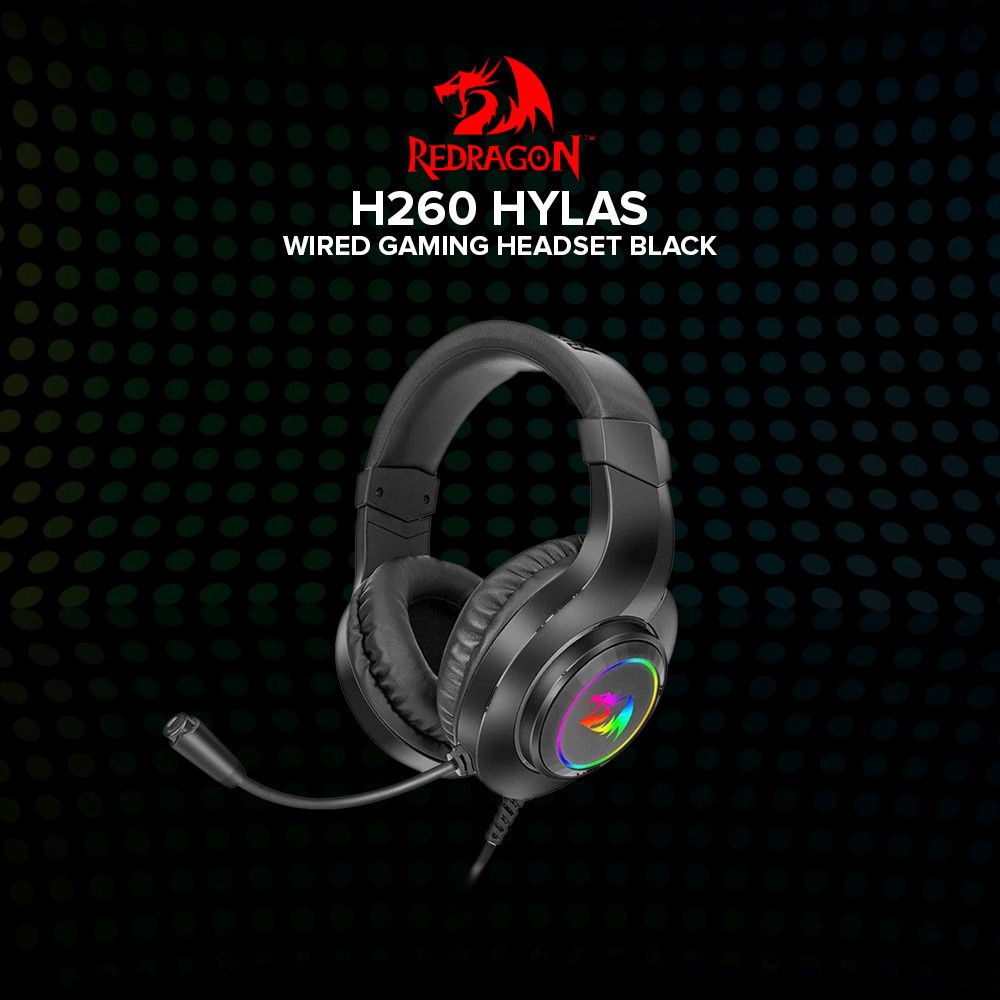 EasyPC | Redragon H260 HYLAS RGB Backlighting Built-in volume adjustment Wired Gaming Headset ...