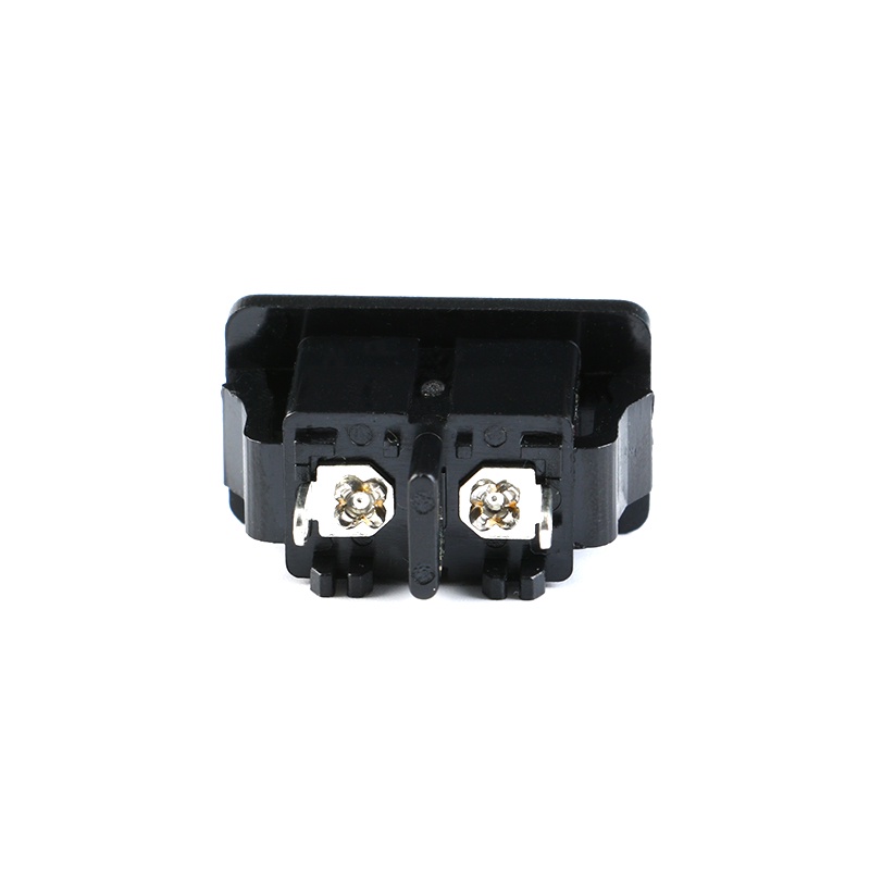 1/2/5Pcs AC Socket IEC320 C8 Black 2 Terminal Power Plug Inlet Socket ...