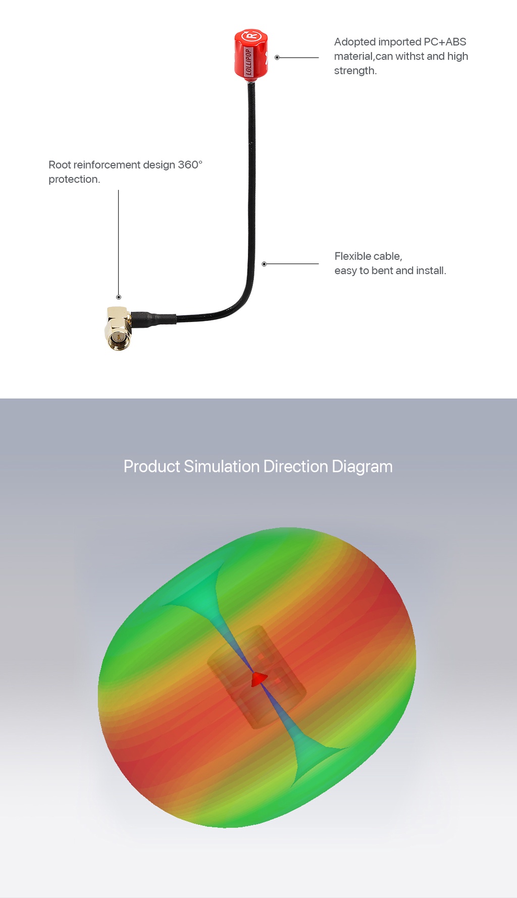 Foxeer Micro Lollipop 5.7G Picture Transmitting Receiver Video Glasses ...