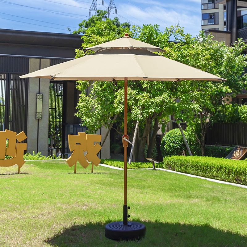 KIMDELIN Dia2.7M Double Layer Garden Umbrella Outdoor Patio Umbrella ...