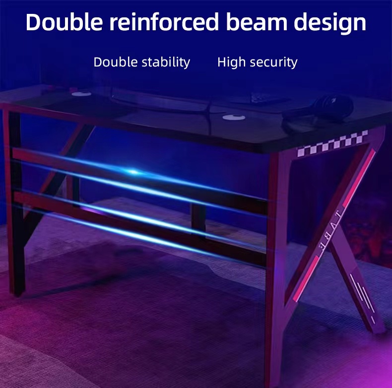 Computer Table 100/120/140CM Gaming Table Computer Desk Desktop Home ...