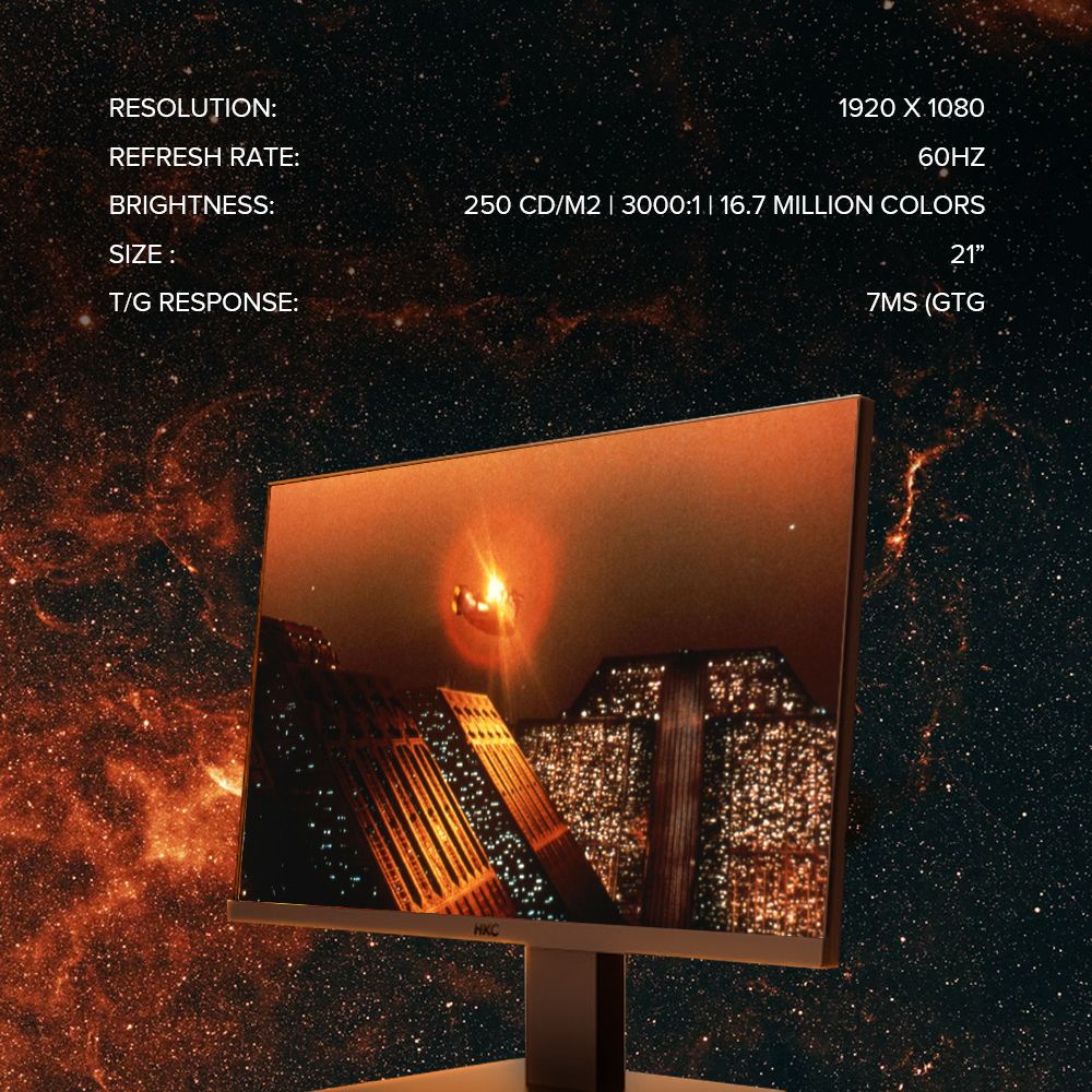 Easy PC | HKC MB21V13 21 inch Monitor 60Hz Refresh Rate with HDMI/DSUB ...