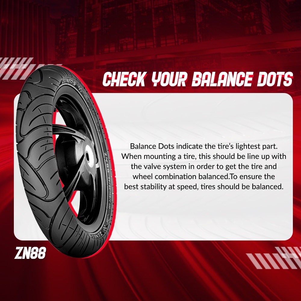 Zeneos ZN88 90-90-14Tubeless Motorcycle Tires Stylish Modern Design ...