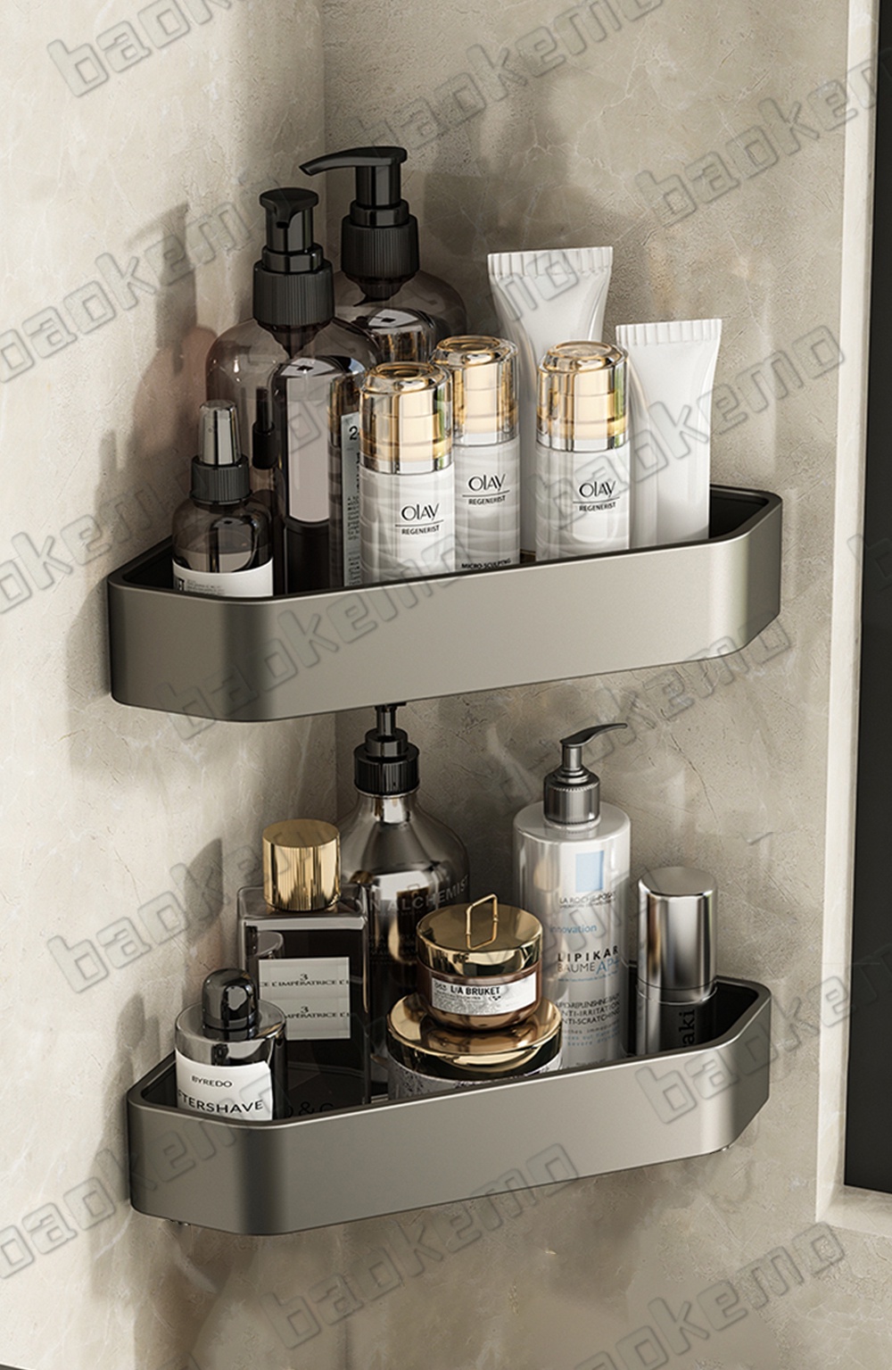 Baokemo Bathroom Storage Hardware Rack Toilet Wall Mounted Shower Shelf ...