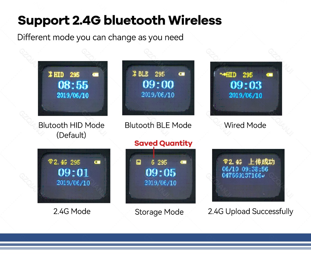 Mini Portable Barcode Scanner Handheld Bluetooth Wireless 1D 2D QR ...