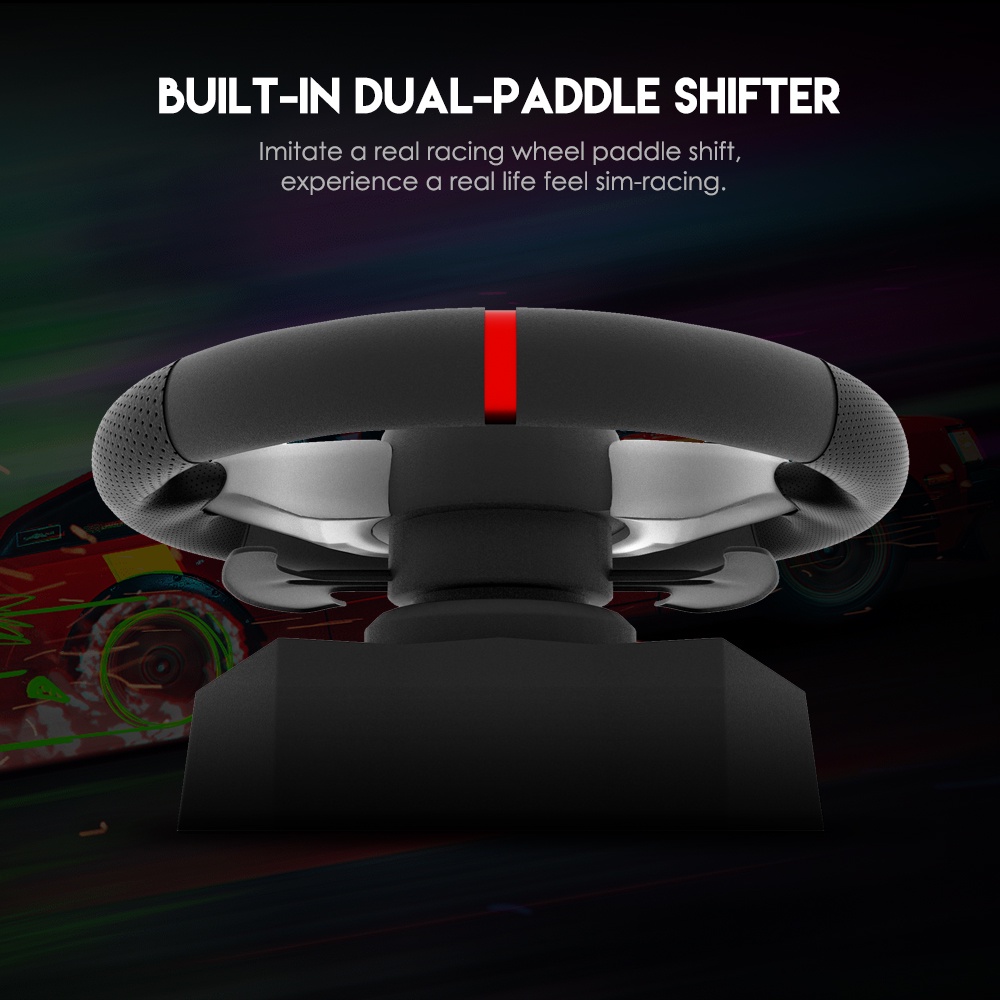 Fantech R1 Racing Steering Wheel Gamepad Controller 3 Pedals PC XBOX ...