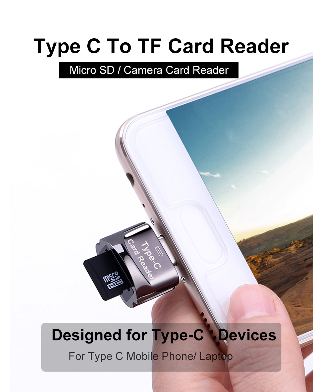 Reader TF Card Micro-SD Card to Micro USB Type C OTG Adapter Memory ...