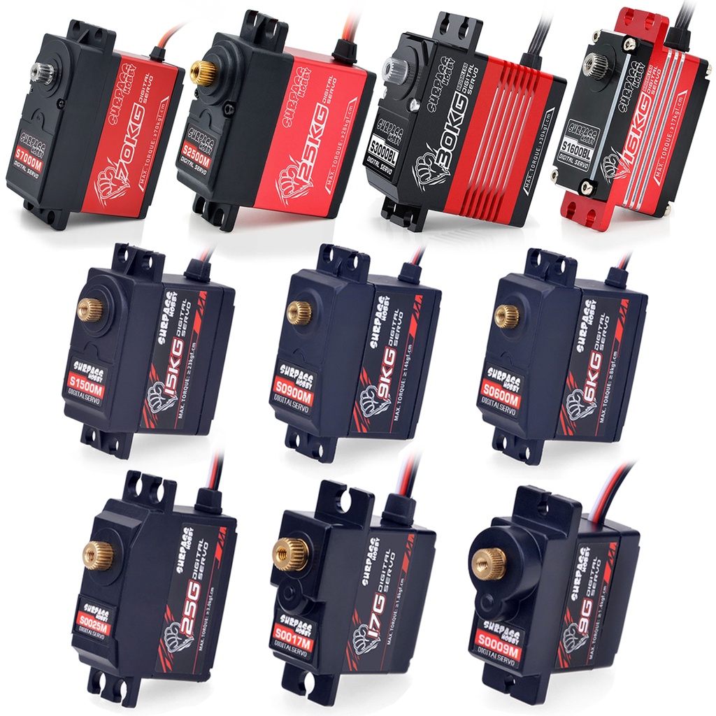 SURPASS Hobby Servo RC 1/10 High Speed Metal Gears Mini Servomotor 9g ...