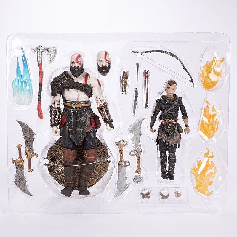 NECA Classic Game Ultimate God of War Action Figure Kratos Atreus Ghost ...