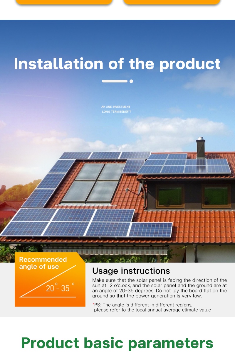 300W Solar Panel 18 Volt Pv Solar Module Solar Cell Panel generator for ...