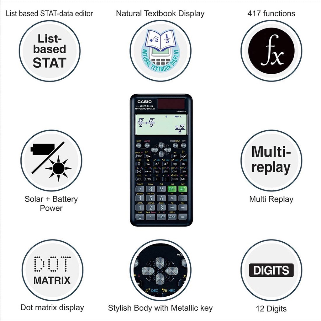 Original Casio Scientific Calculator FX-991EX FX-991ES Plus FX-82MS New ...