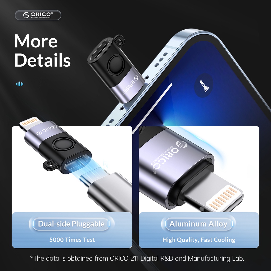ORICO Type C To Lightning And Micro B / USB 2.0 To iPhone Adapter ...