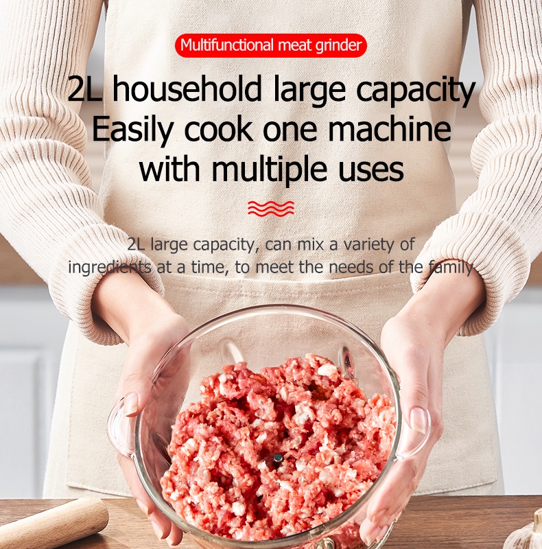 3L Meat Grinder Multi Function blender Electric Food Chopper Stainless ...