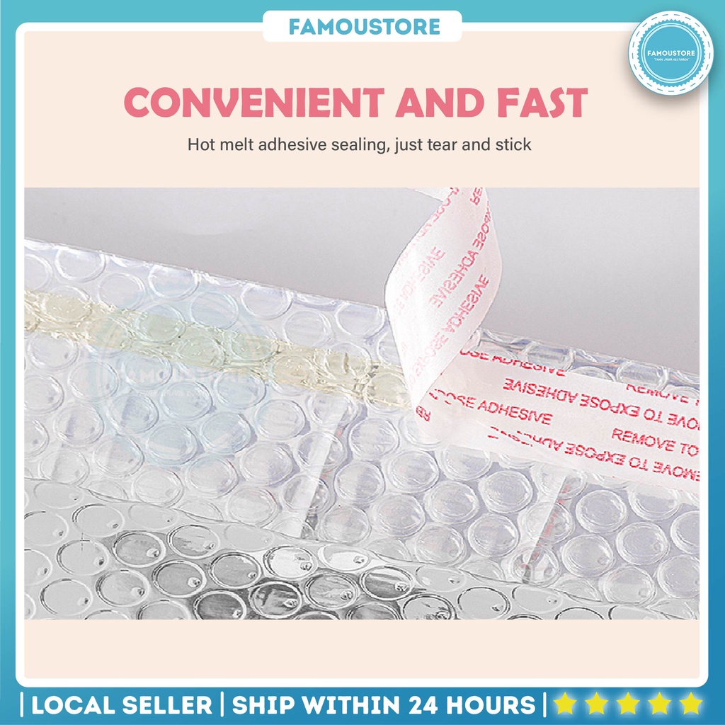 1PC Rose Gold Metallic Bubble Envelope Bubble Wrap Envelope Mailer Courier Bag Plastik Parcel ...