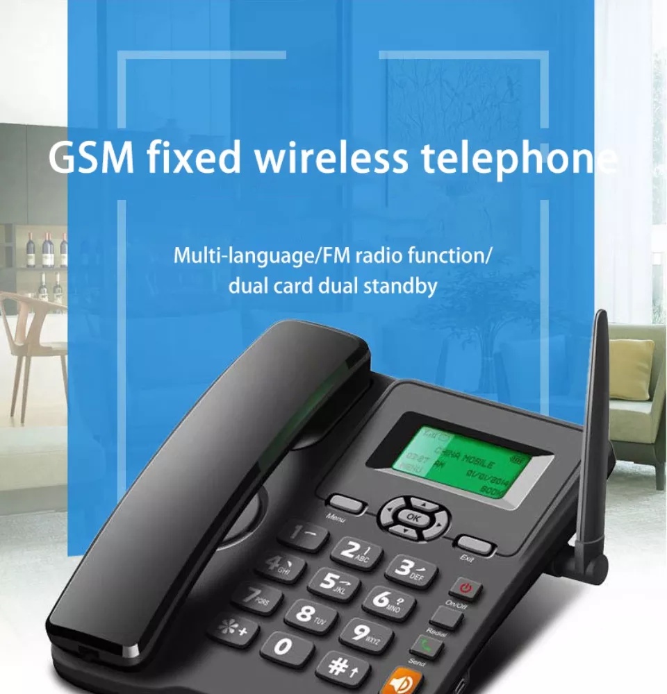 GSM fixed landline wireless home phone company phone can insert SIM ...