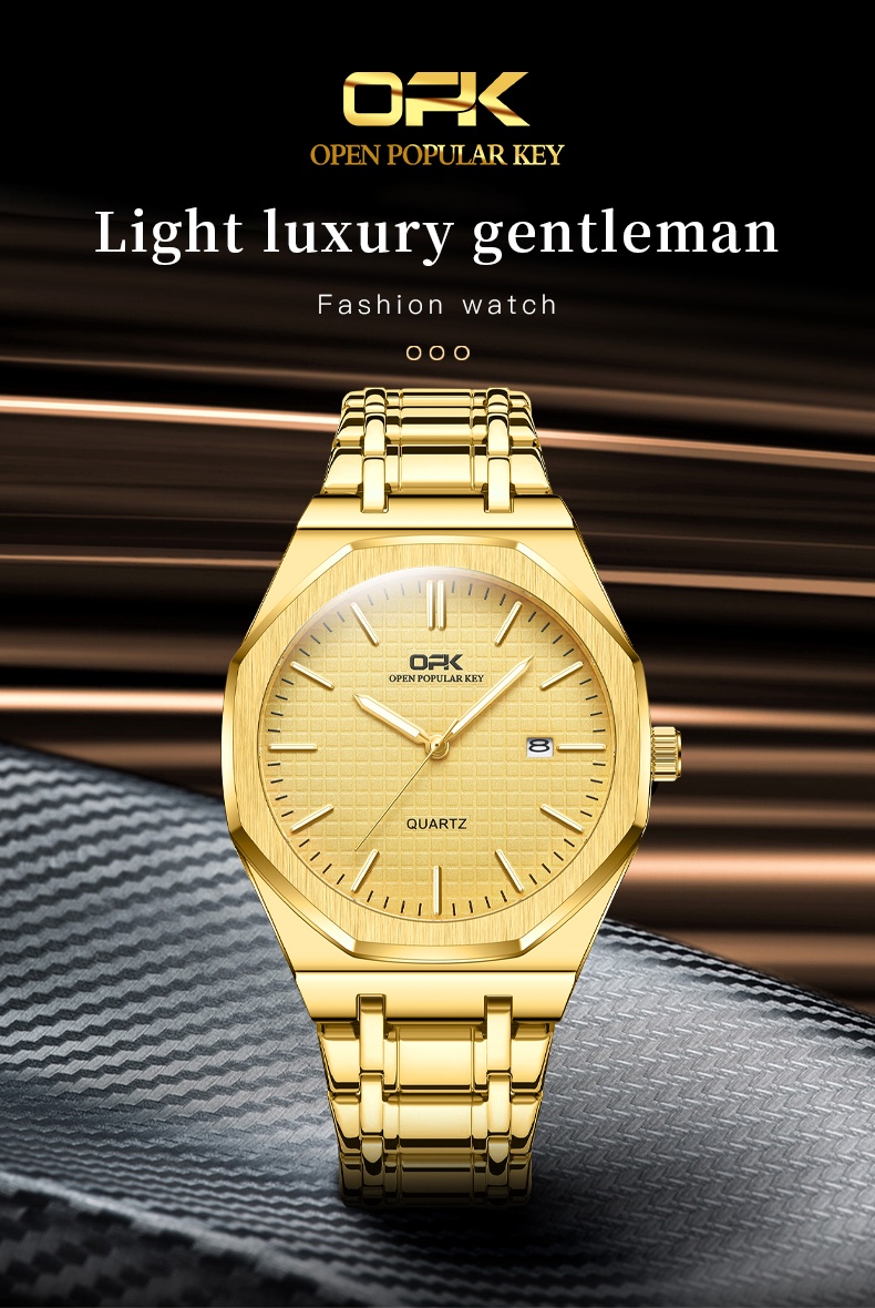 OPK Watch For Men Waterproof Original Relo Quartz Stainless Steel Watch ...